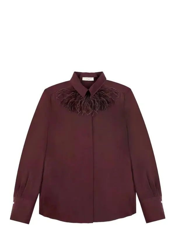 GLANSHIRT Feather-detailed Shirt - Red