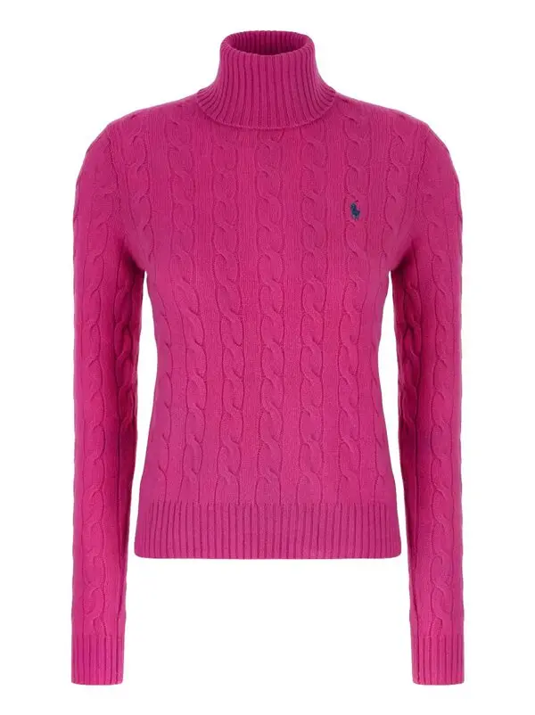 Polo Ralph Lauren Polo Pony-motif Cable-knit Sweater - Pink