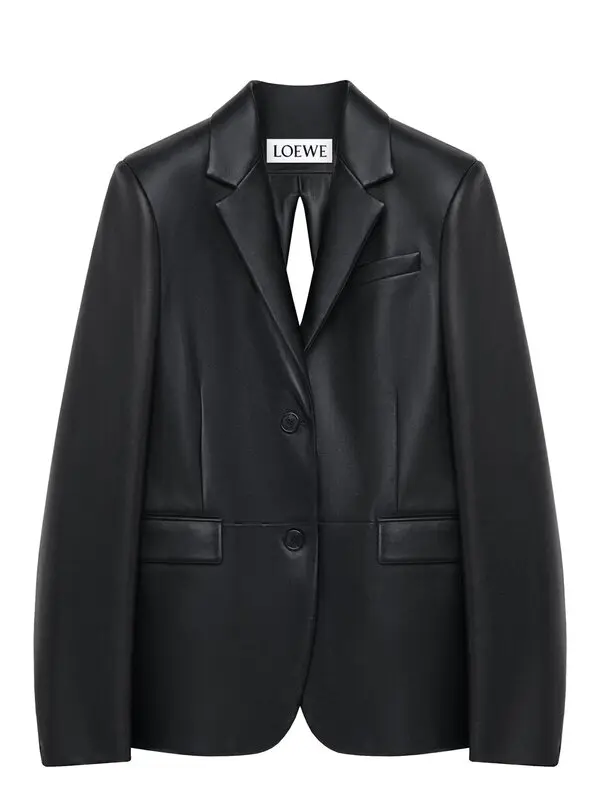 Loewe Nappa Lambskin Split-back Blazer - Black