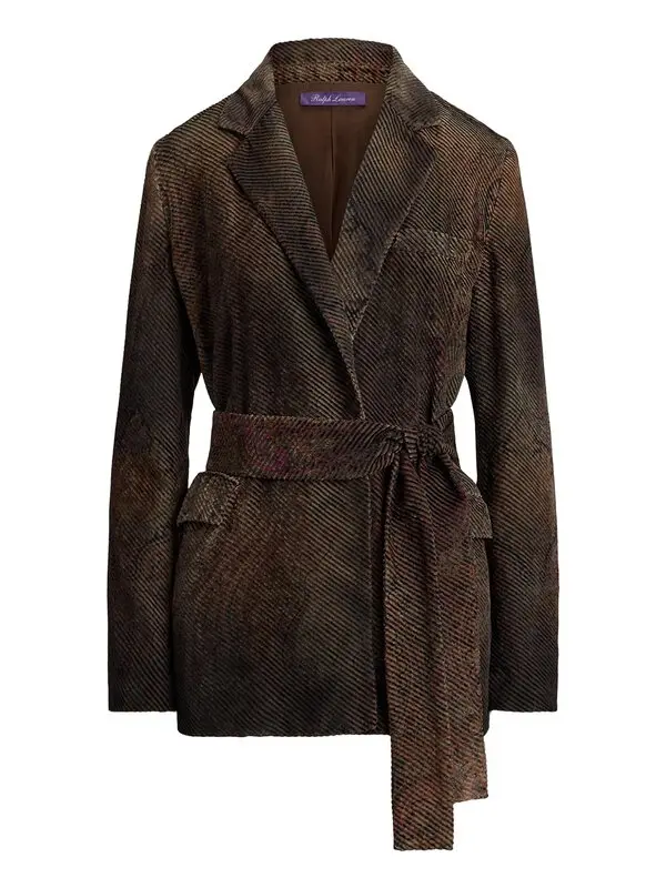 Ralph Lauren Velvet Devoré Lilianna Jacket - Brown