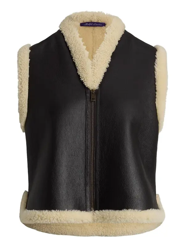 Ralph Lauren Shearling Gilet - Brown