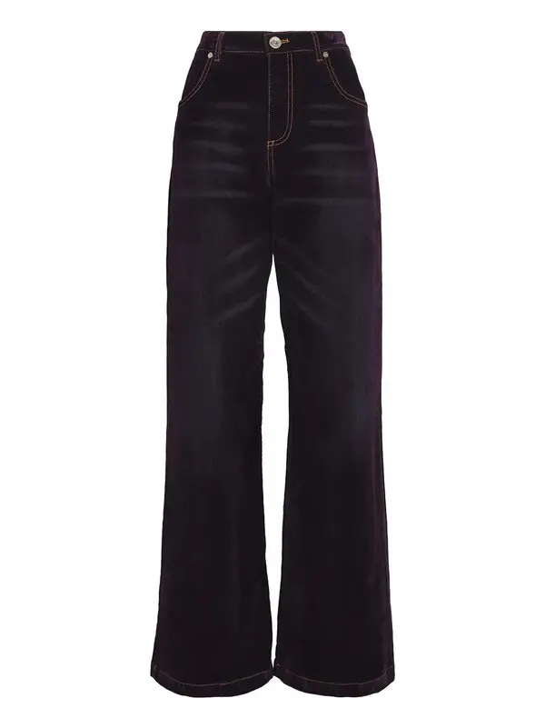 Eleventy Velvet Trousers - Burgundy
