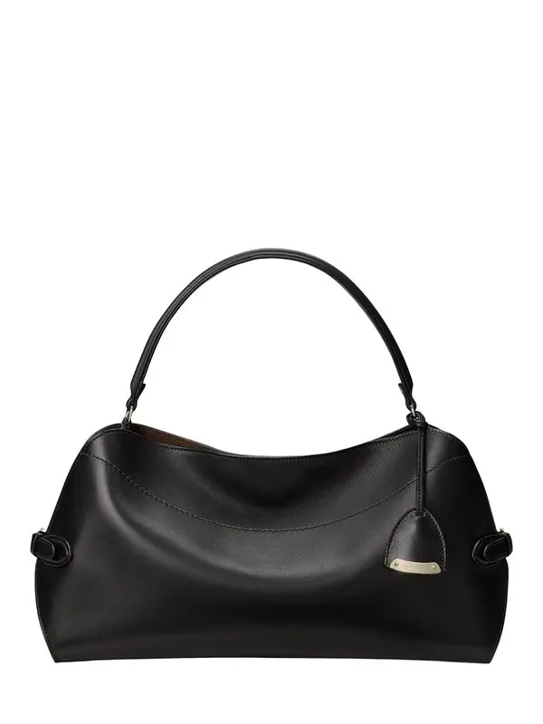 Ralph Lauren Rl 888 Leather Shoulder Bag - Black