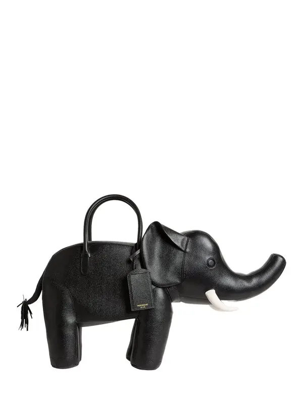 Thom Browne Leather Elephant Top-handle Bag - Black