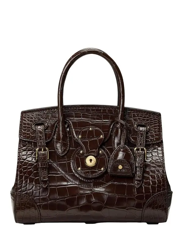 Ralph Lauren Alligator Leather Ricky 27 Top-handle Bag - Brown