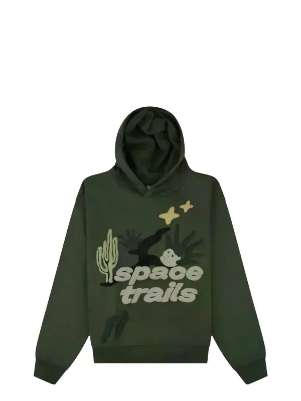 BROKEN PLANET Logo-print Hoodie - Green