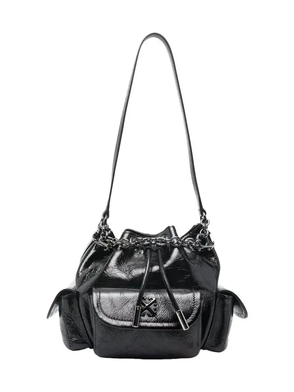 Off-White Drawstring Shoulder Bag - Black