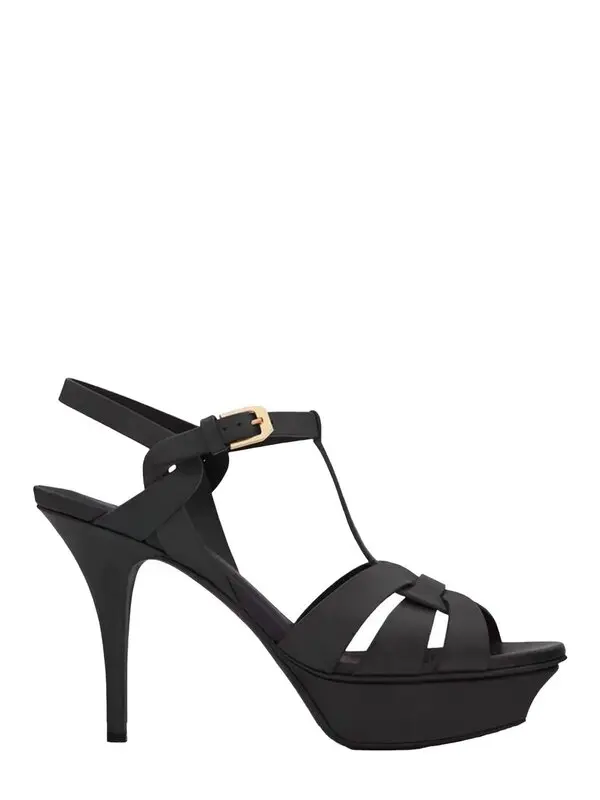 Saint Laurent 105mm Tribute Heeled Sandals - Black