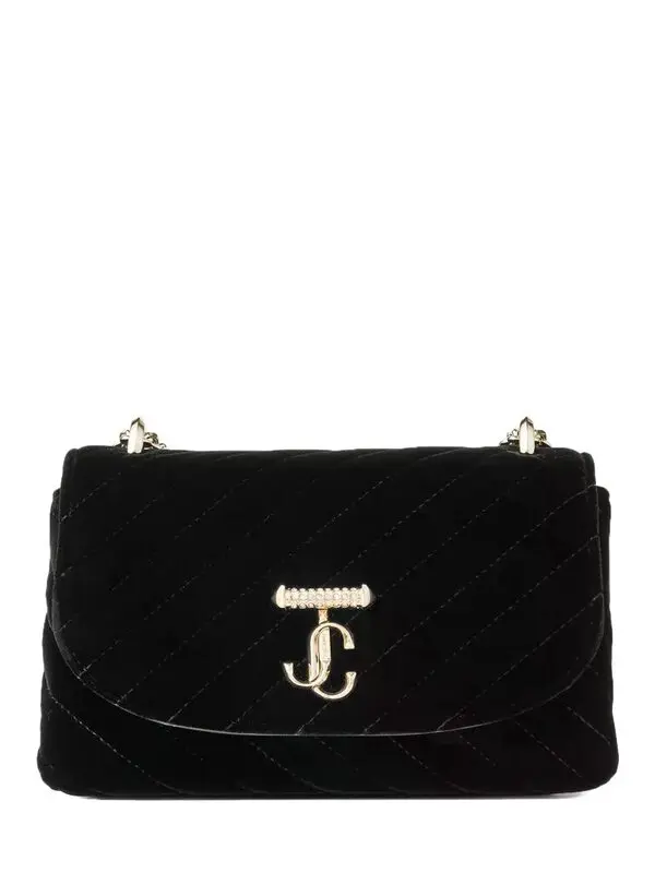JIMMY CHOO Velvet Curve Crossbody Bag - Black