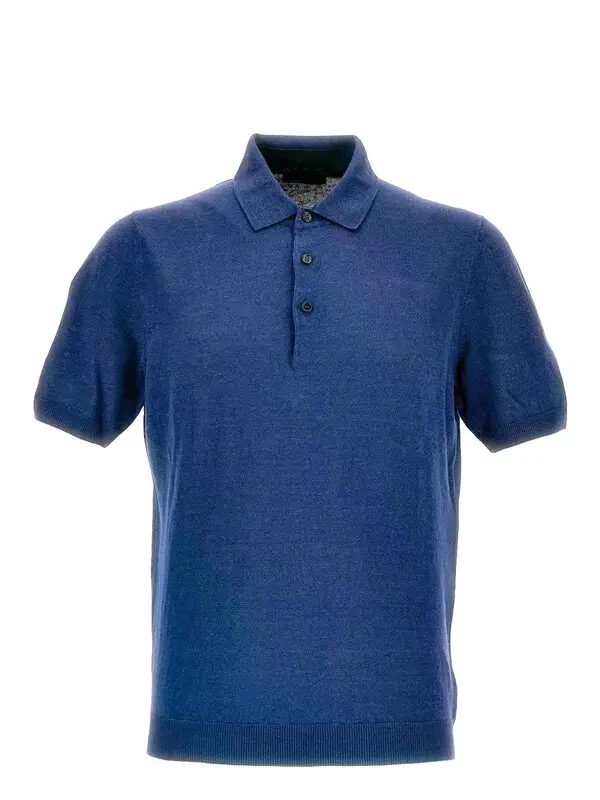 FAY Logo-embroidered Polo Shirt - Blue
