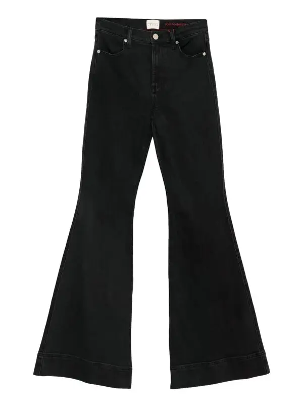 Alice + Olivia Button-fastening Flare Jeans - Black