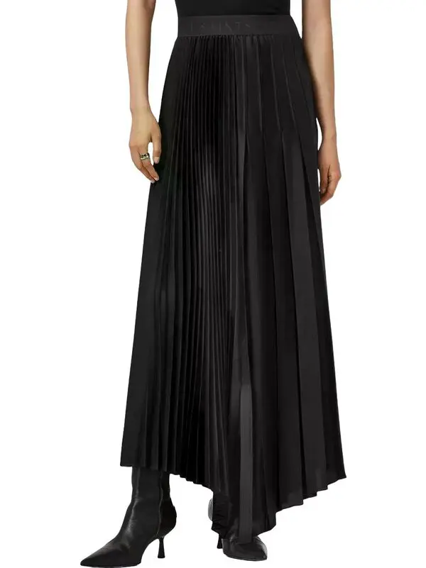 ALLSAINTS Jax Pleated Midi Skirt - Black