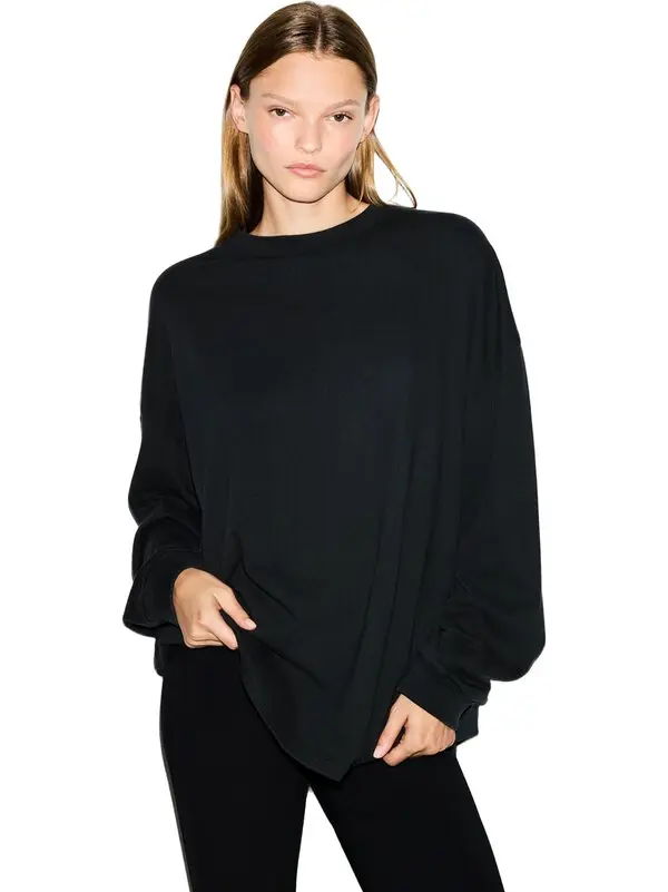 SKIMS Oversized Long Sleeve T-shirt - Onyx