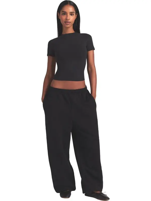 SKIMS Heavyweight Fleece Oversized Jogger Pants - Onyx