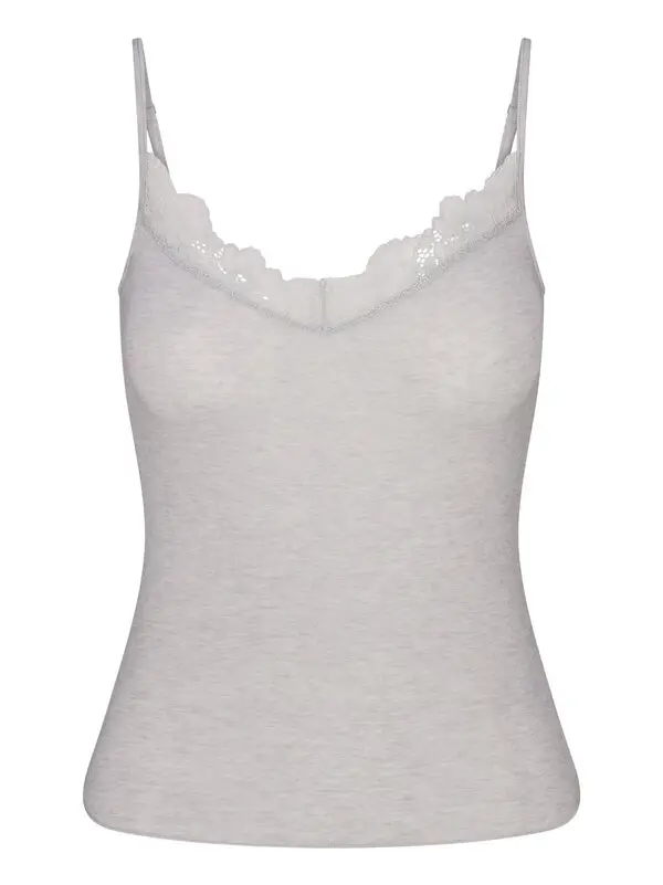 SKIMS Lace Cami Top - Heather Grey