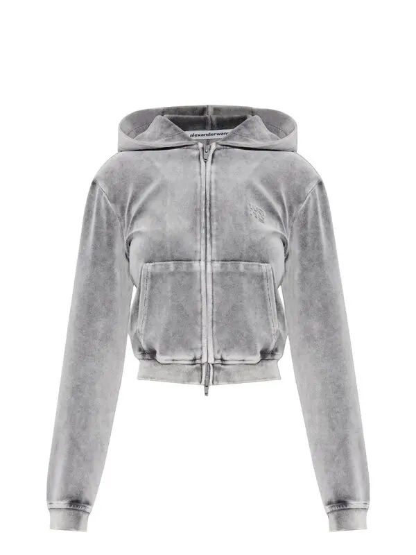 Alexander Wang Velvet Hoodie - Grey
