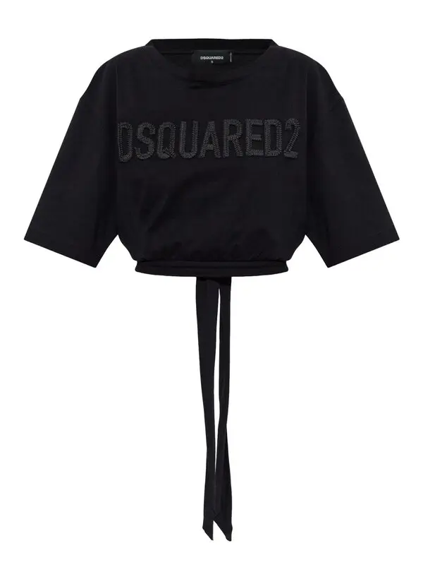 Dsquared2 Logo T-shirt With Sash - Black