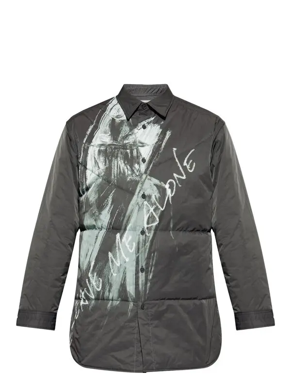 Yohji Yamamoto Insulated Shirt With Print - Grey