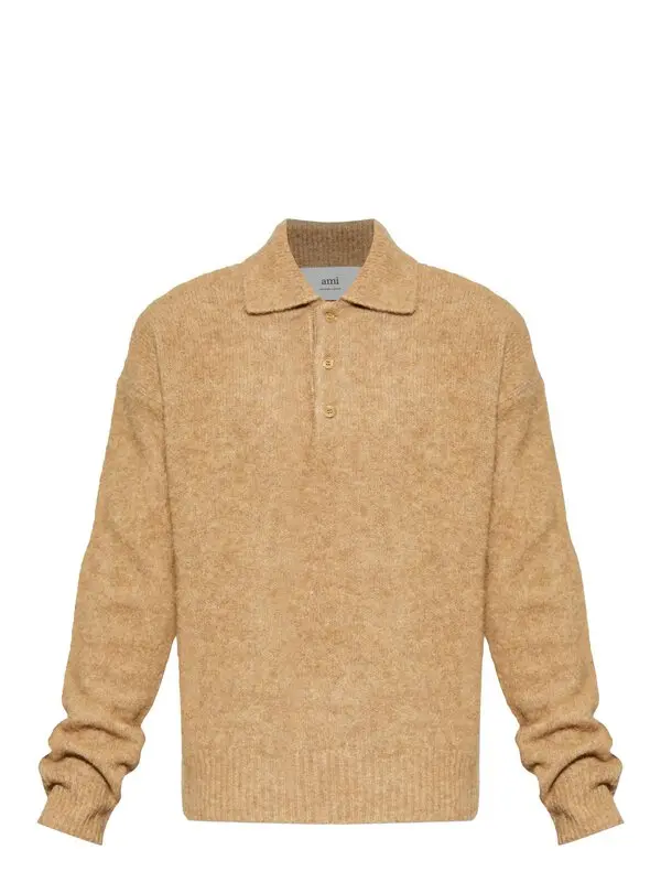 Ami Polo Sweater - Beige