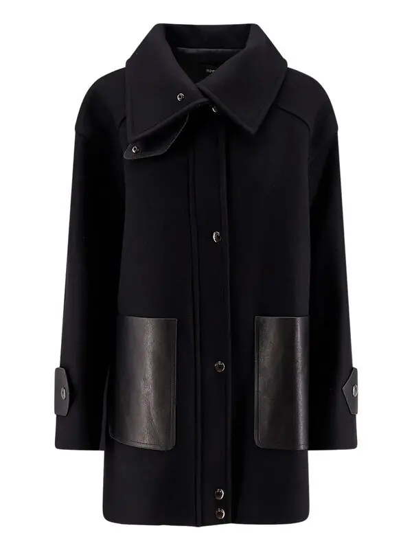 R2W Reuben Wool And Cashmere-blend Coat - Black