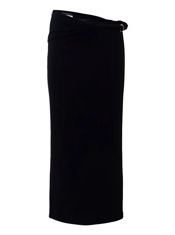 Versace Viscose Skirt With Torchon - Black
