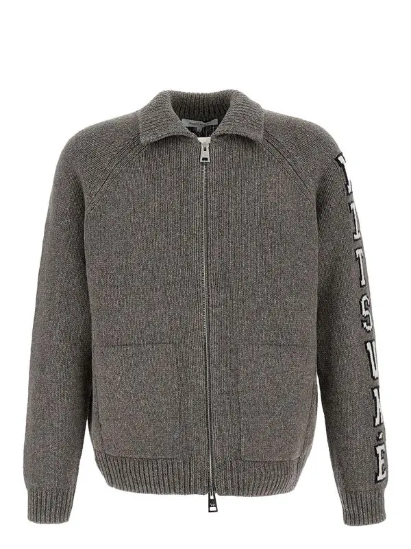 Maison Kitsuné College Knit Blazer - Grey