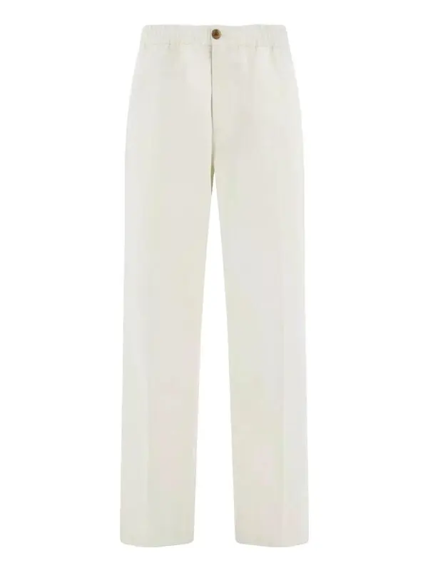 FERRAGAMO Elasticated Tailored Trousers - Neutrals