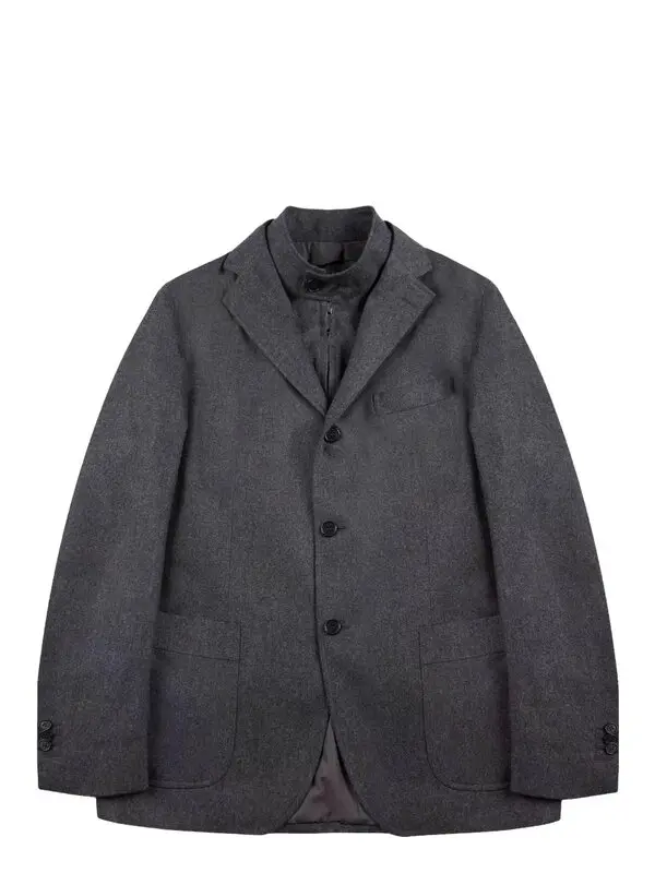 Incotex Removable-panel Flannel Jacket - Grey