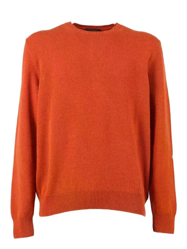 ZANONE Crew-neck Long-sleeve Sweater - Orange