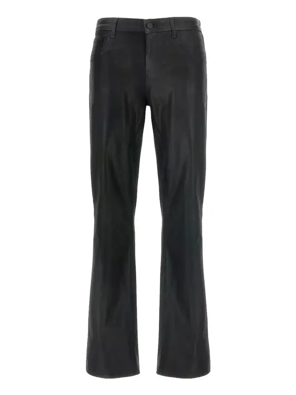 L'Agence Coated Flare Jeans - Black
