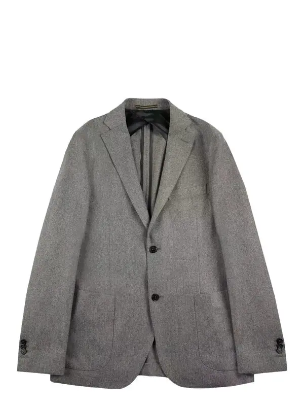 Incotex Single-breasted Flannel Jacket - Grey