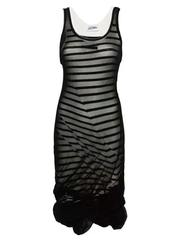 JEAN PAUL GAULTIER The Marinière Striped Maxi Dress - White