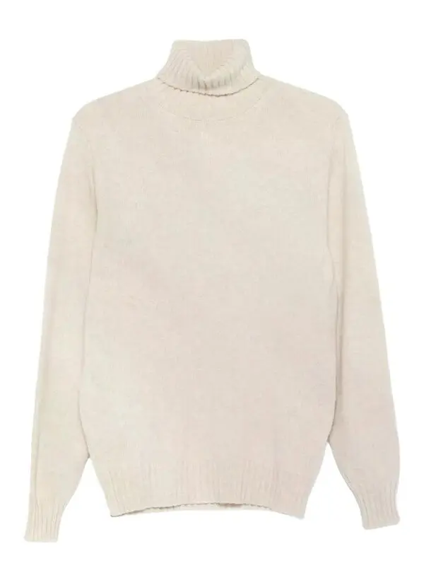 FILIPPO DE LAURENTIIS Roll Neck Wool Sweater - Neutrals