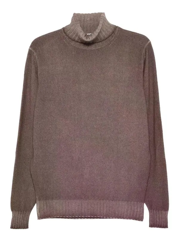 FILIPPO DE LAURENTIIS Roll-neck Ribbed Knitwear - Brown
