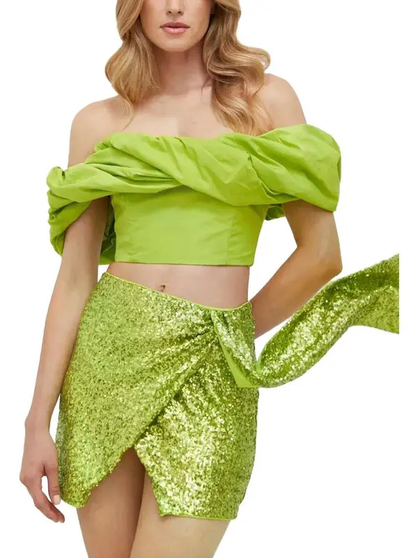 Pinko Off-shoulder Top - Green