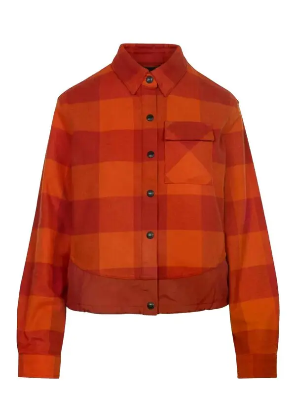 Aztech Mountain Check Pocket Ski Shirt - Orange