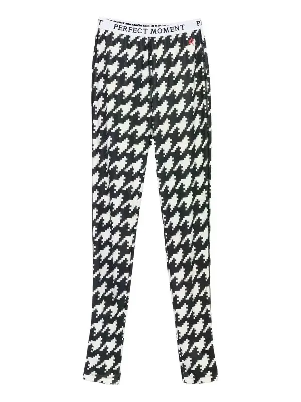 Perfect Moment Houndstooth-print Leggings - Black