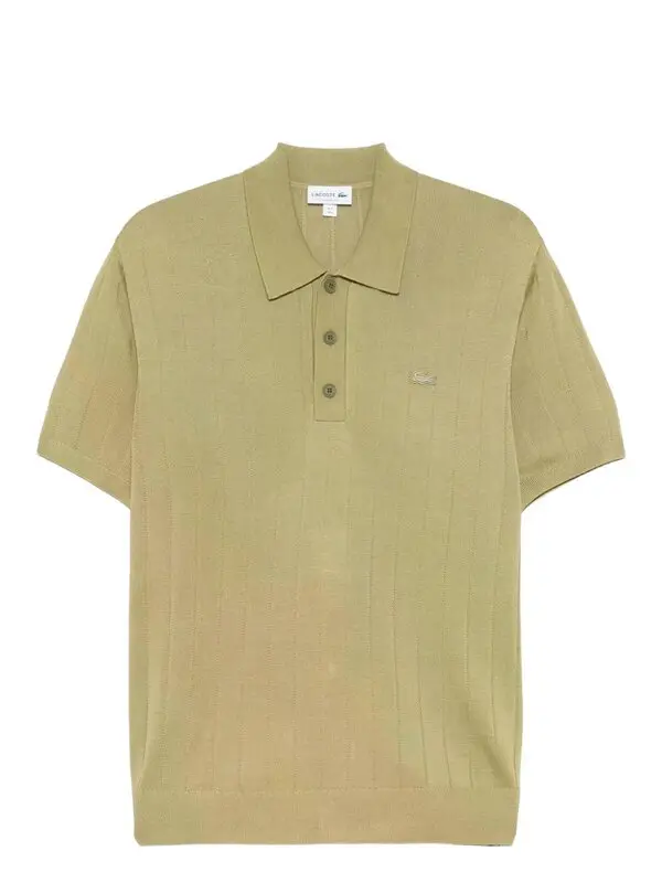 Lacoste Buttoned Ribbed Polo Shirt - Green