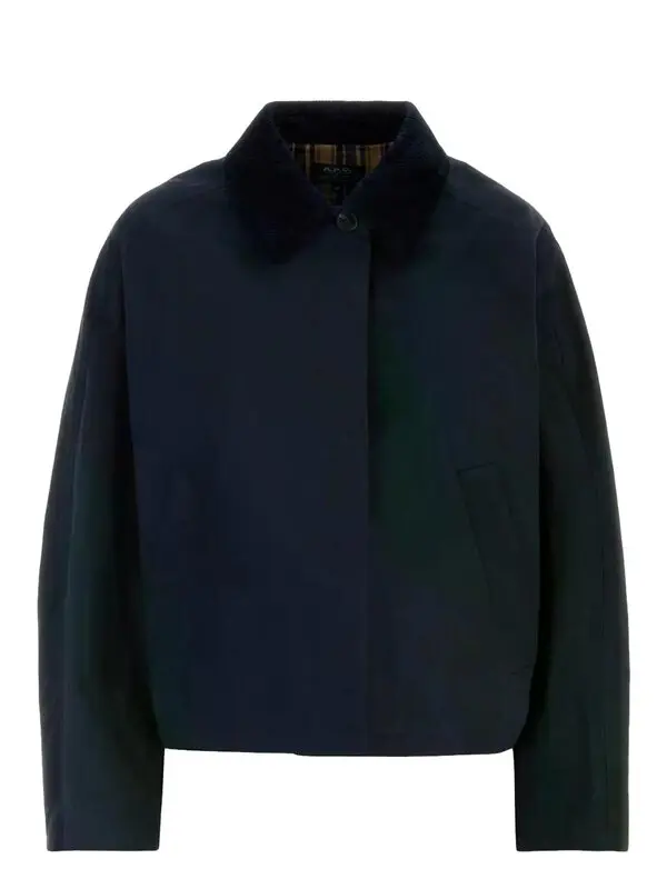 A.p.c. Corduroy-collar Cotton Jacket - Blue