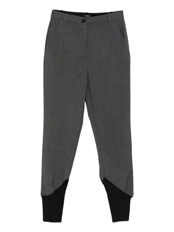Pinko Paneled Ankle Cuff Trousers - Grey