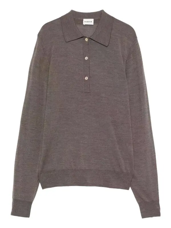 P.a.r.o.s.h Buttoned Collar Sweater - Brown