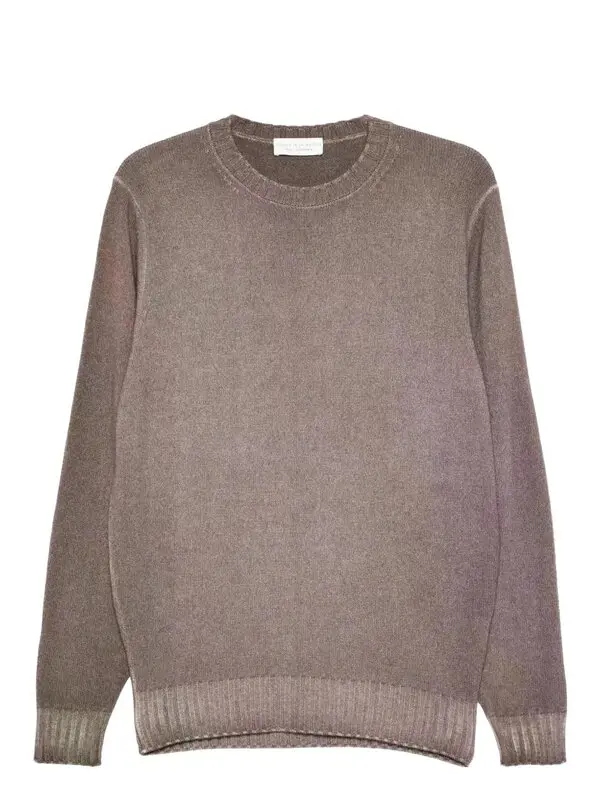 FILIPPO DE LAURENTIIS Ribbed Crew-neck Sweater - Brown