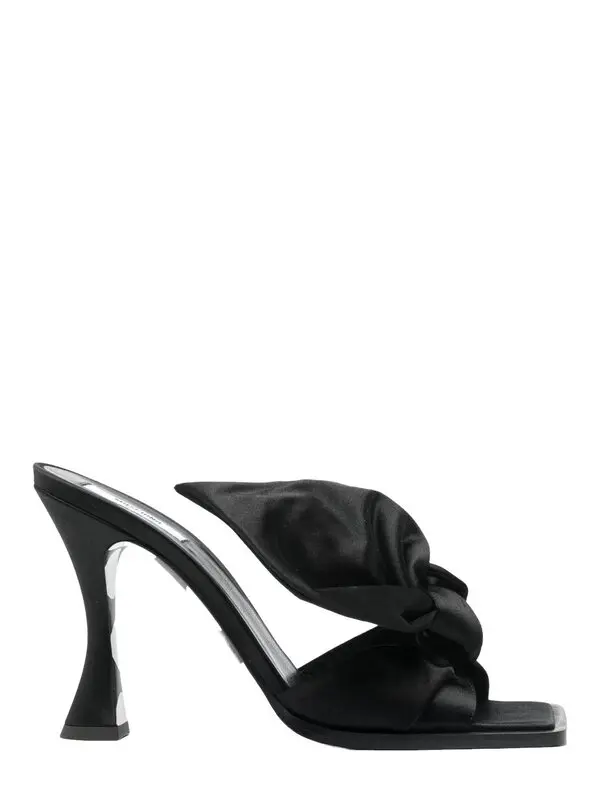 Moschino 110mm Satin Sandals - Black