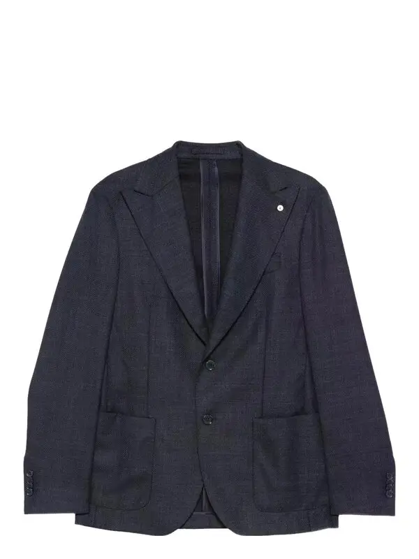 LUIGI BIANCHI MANTOVA Button Blazer - Blue
