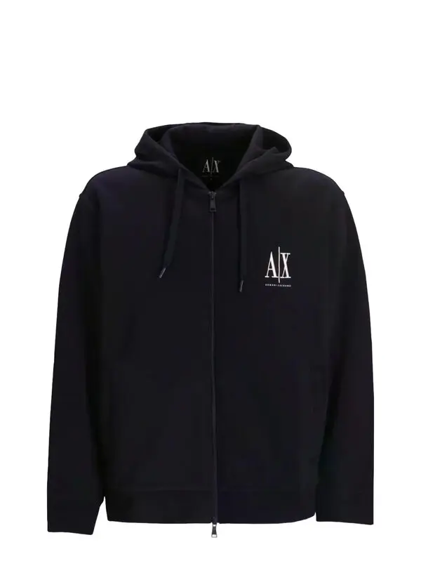 Armani Exchange Zip-up Hoodie - Black