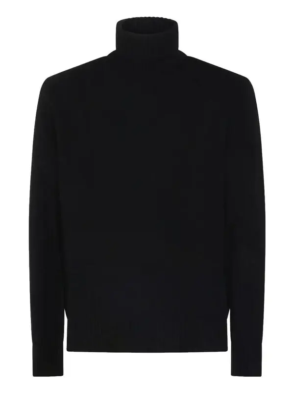 SEVEN GAUGE Ribbed Turtleneck Sweater - Black