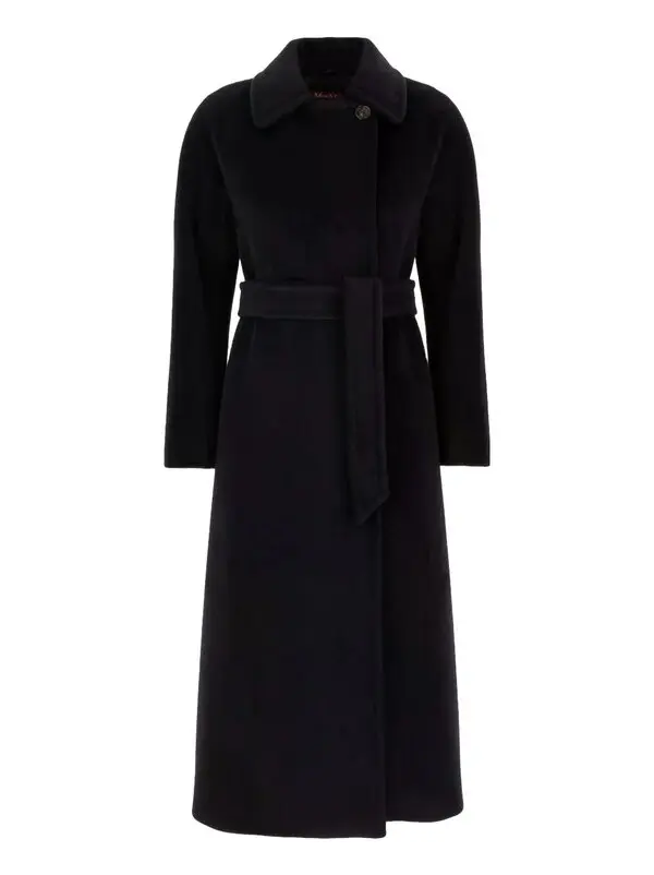 Max Mara Tenzone Belted Coat - Blue