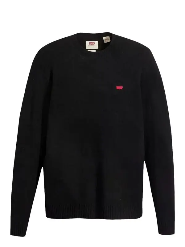 LEVI'S Logo-patch Crew-neck Sweater - Black