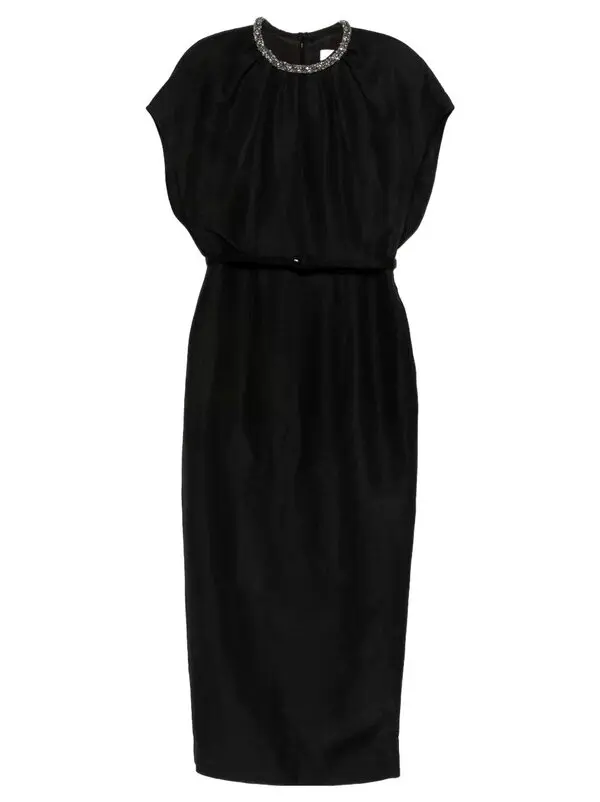 Roland Mouret Round-neck Midi Dress - Black