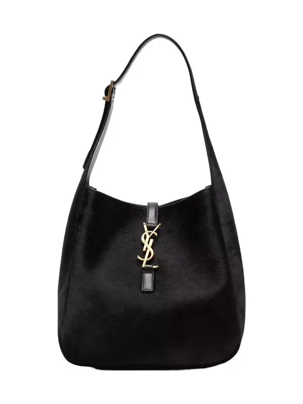 Saint Laurent Buckle Detail Shoulder Bag - Black